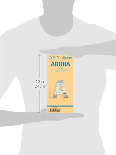 Laminated Aruba Map by Borch (English, Spanish, French, Italian and German Edition)