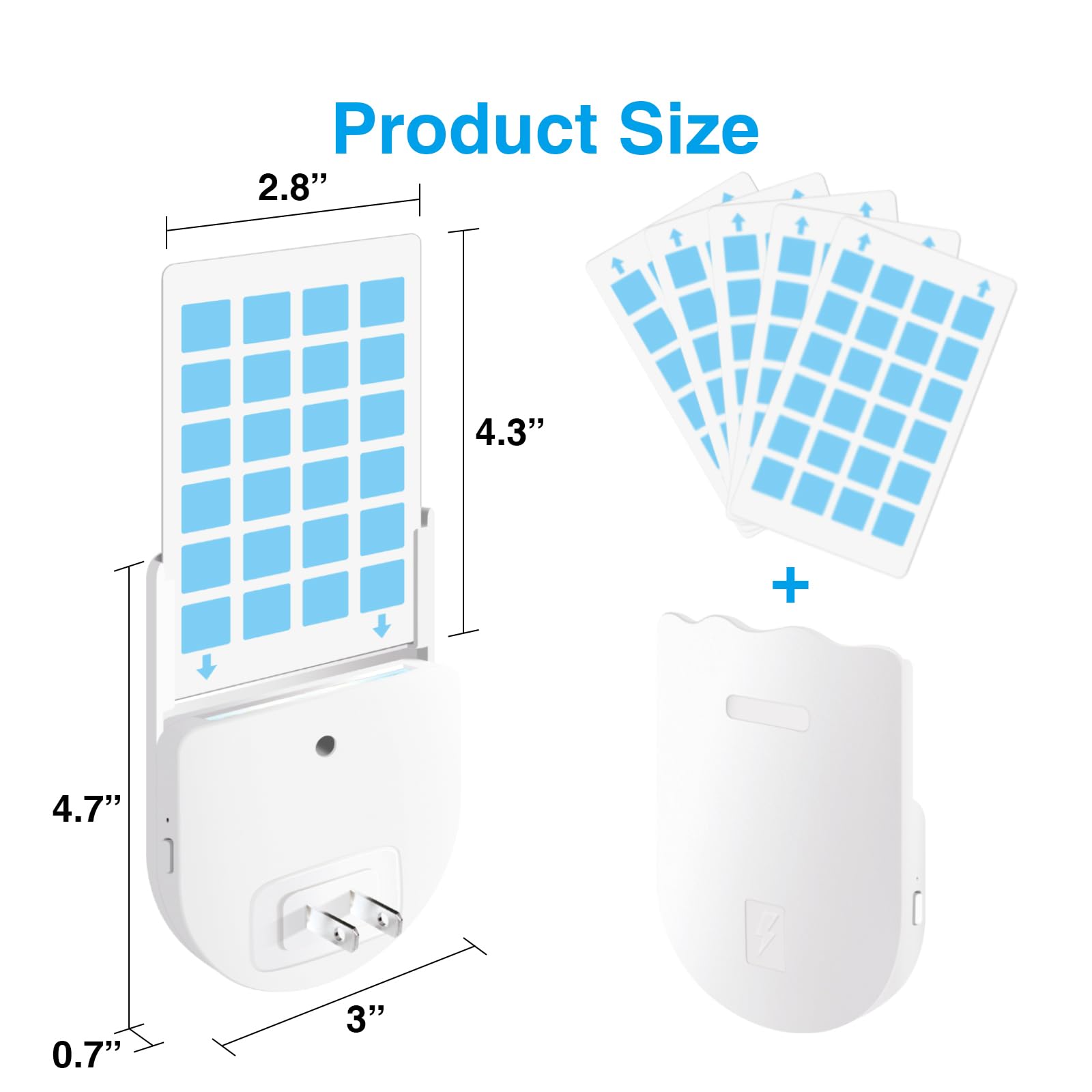Fly Trap Indoor, Gnat Traps for House Indoor, Fruit Fly Traps for Indoors, Stem Flying Insect Light Trap, Plug-In Bug Zapper for Flies, Fruit Flies, and Other Flying Insects White(2 Device+15 Refills)