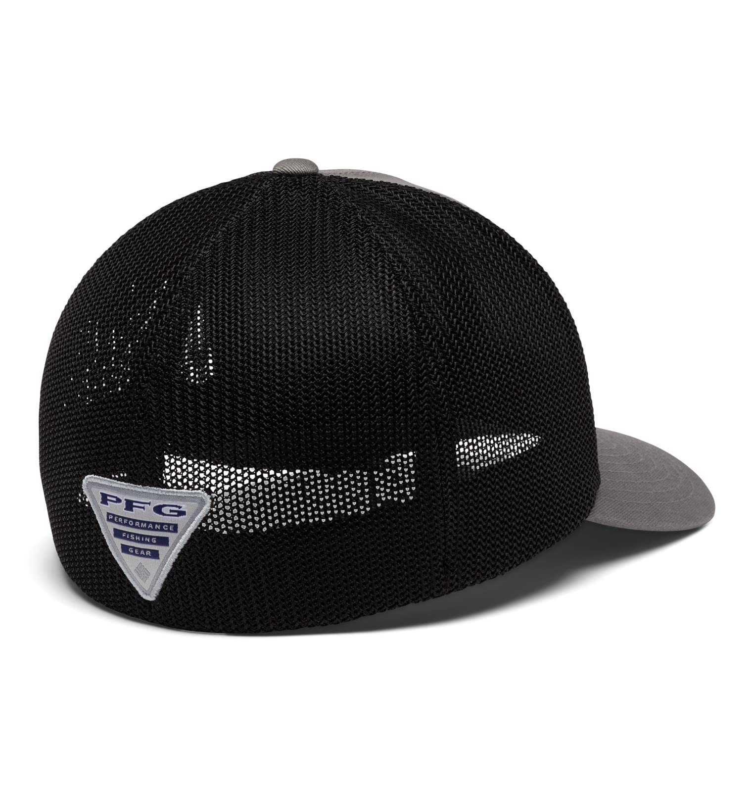 Columbia Unisex PFG Fish Flag Mesh Ball Cap - Low, Titanium/Black, Small/Medium