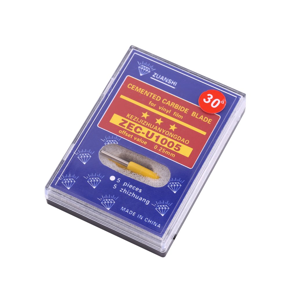 Cutter Blades 10pcs Precision Cutter Plotter Cutting Blades Cemented Carbide Blade Craft Cutter for Vinyl Cutting 30 deg 45 deg 60 deg(30°)