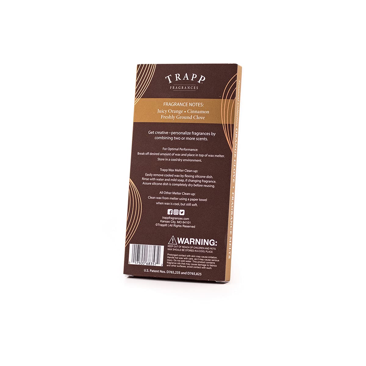Trapp 2.6oz Orange Clove Fragrance Wax Melts, Seasonal Home Collection, 30 Hours – Soy Wax Fragrance Melts, Citrus Scented Wax Melts