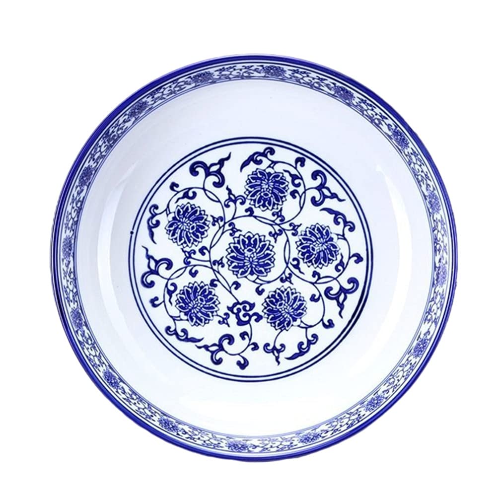DOITOOL Ceramic Ramen Bowl Blue and White Porcelain Bowl Noodle Serving Bowls Kitchen Deep Soup Pho Bowls Salad Bowls for Ramen Pasta Cereal Dessert 8inch