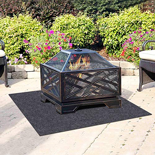 Fire Pit Mat—Stove fire mat,Retardant | Heat Resistant,Ember Mat and Grill mat,Absorbent Material, Protect Your Deck, Terrace, Lawn or Campground from Embers,Waterproof Backing,Washable (36"×36")
