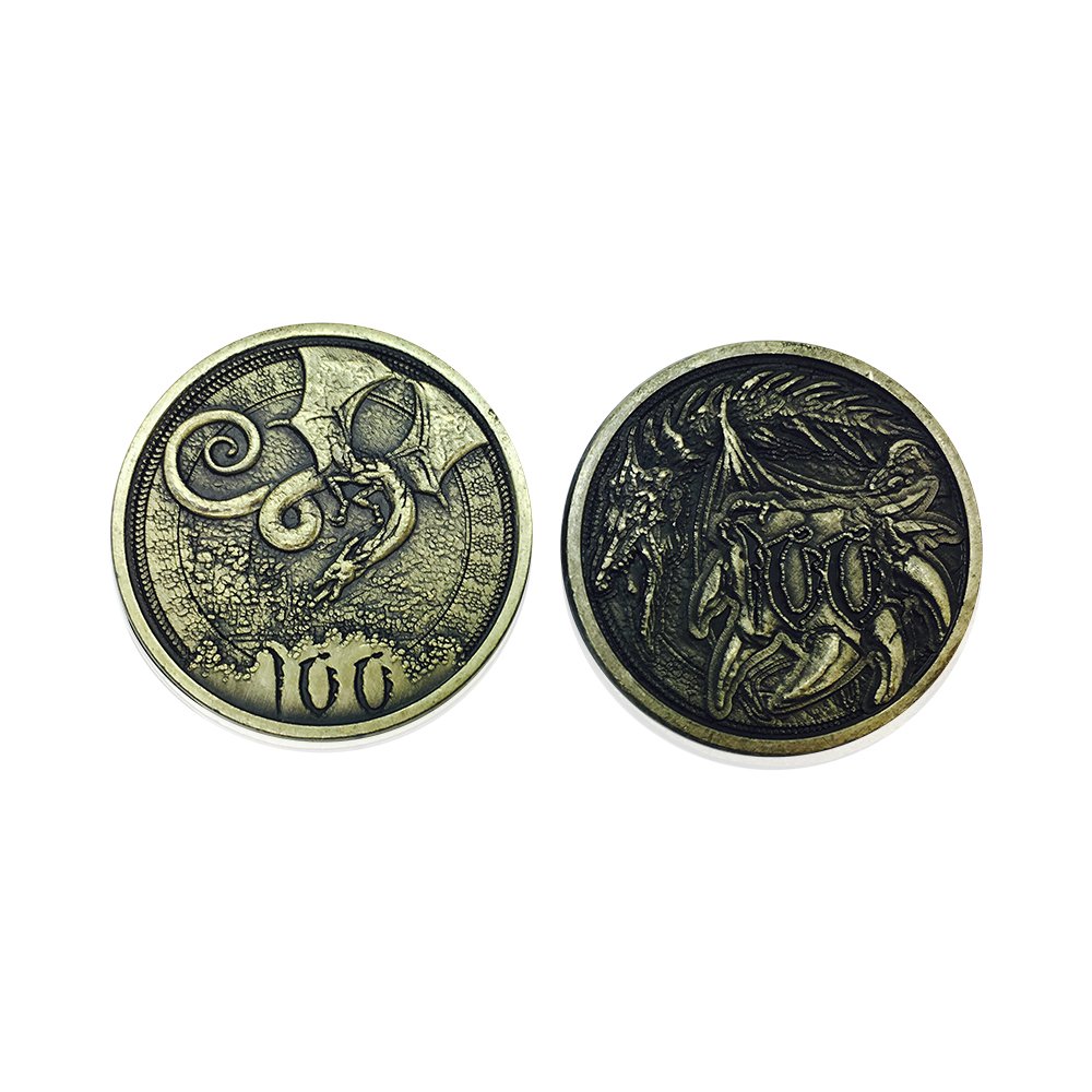 Norse Foundry Dragon Variety Pack (Set of 10) (Metal Plated Novelty) Adventure Coins for RPGs / LARP | DND Pathfinder Live Action Role-Playing Games