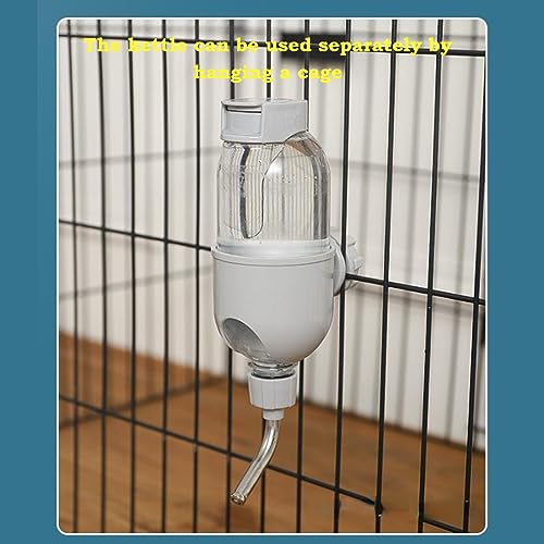 HEEPDD Pet Standing Water Dispenser Feeder Bowl, 500ml No Drip Automatic Water Bottle Food Feeder for Cats Dogs