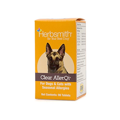 Herbsmith Clear Allerqi â Allergy Aid for Cats & Dogs â Pet Allergy Support â Anti Itch Pills for Dogs & Cats - 90 Tablet