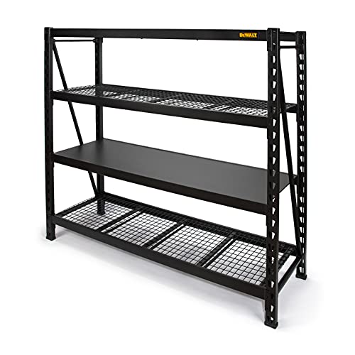 DEWALT 41660 DXST10000BLK 4-Shelf Industrial Storage Rack - 77âW x 24âD x 72âH, Black