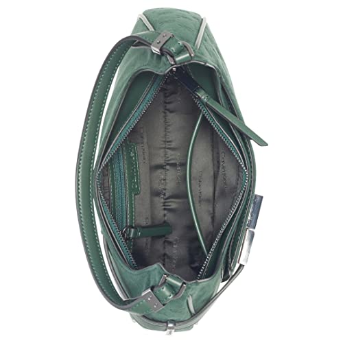 Calvin Klein Jade Top Zip Shoulder Bag, Deep Forest Emboss,One Size
