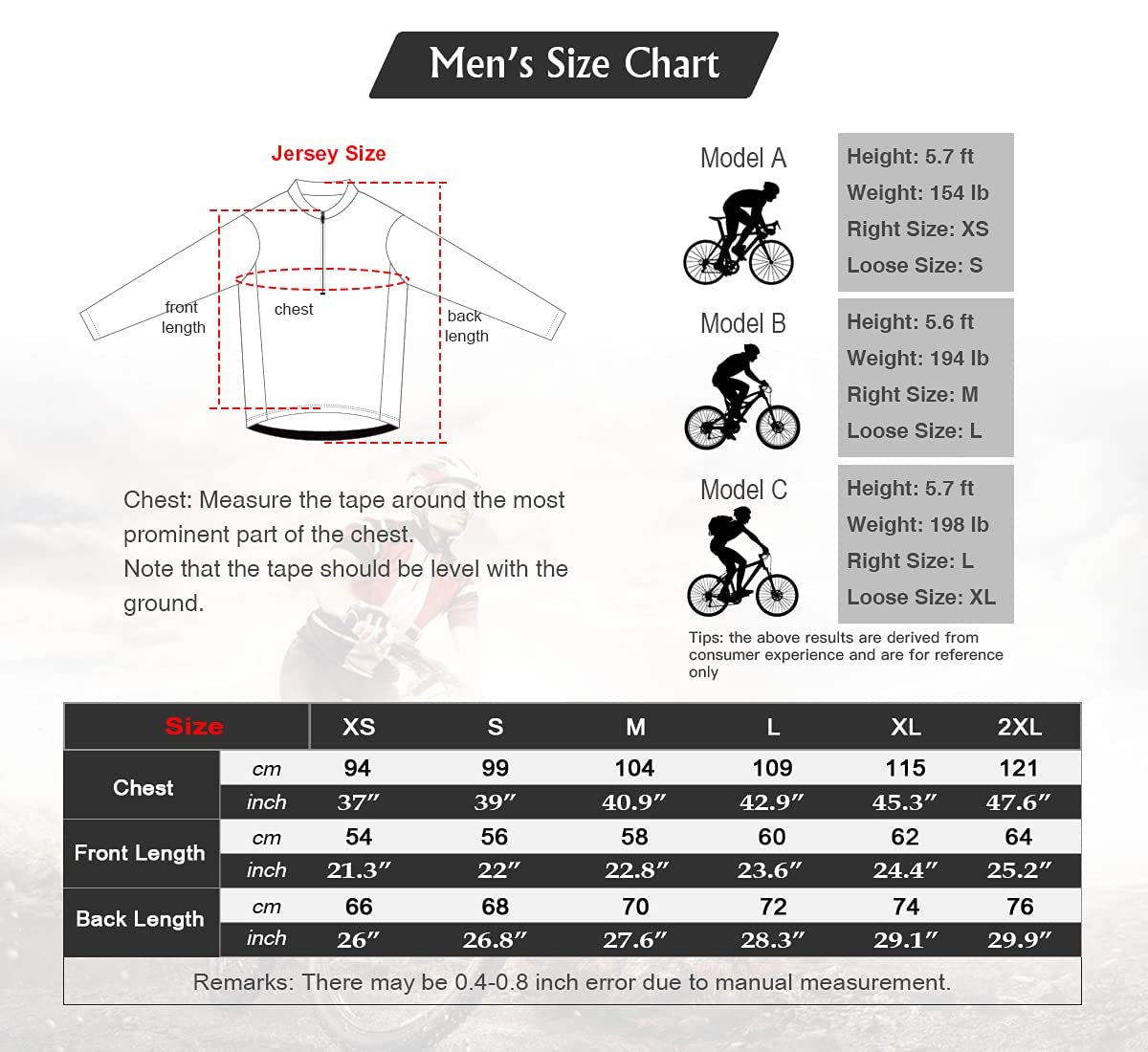 CATENA Men's Cycling Jersey Long Sleeve Shirt Running Top Moisture Wicking Workout Sports T-Shirt Grey