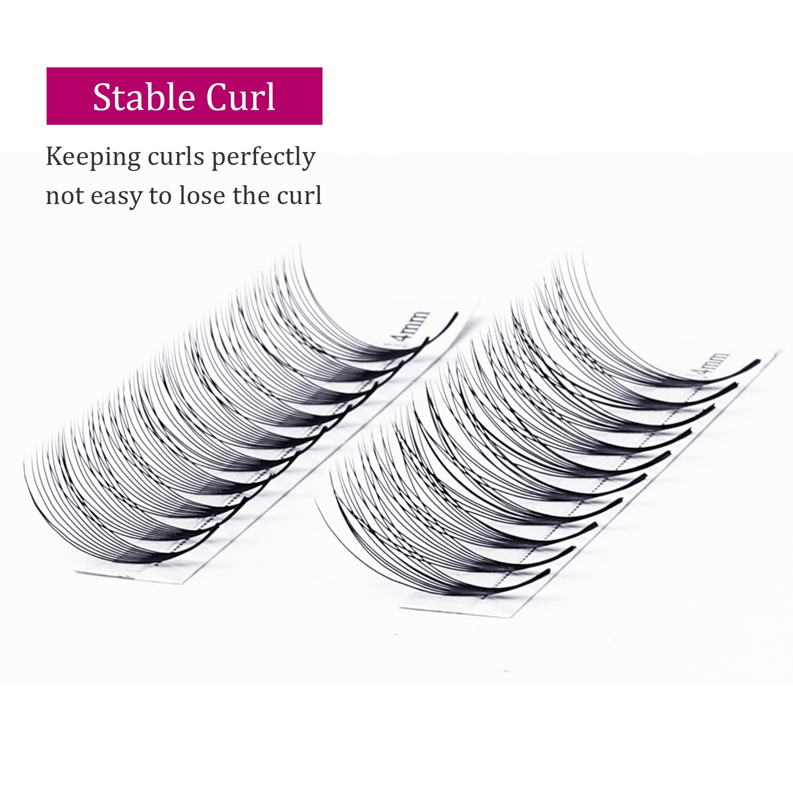 Lash Extension 10D Premade Volume Eyelash Extensions .05 .07 Thickness Premade Lash Fans Pointed Base Middle Stem Eyelash Extension Supplies(10D-0.05-D,Mix 8-14mm)