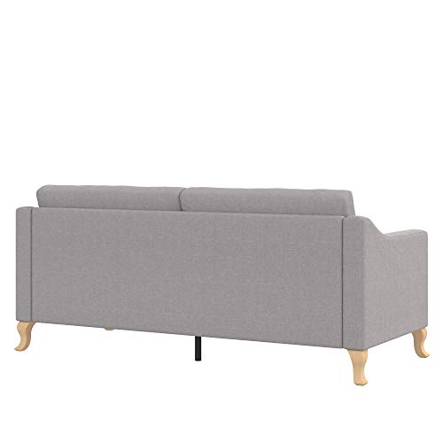 Mr. Kate Tess Sofa with Soft Pocket Coil Cushions, Small Space Living Room Furniture, Light Gray Linen