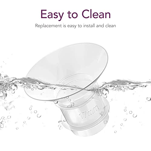 Momlist 17mm Breast Pump Flange Insert, Compatible with Momcozy S9/S10/S12/S9 Pro/S12 Pro/TSRETE Wearable Breast Pump 2PCS