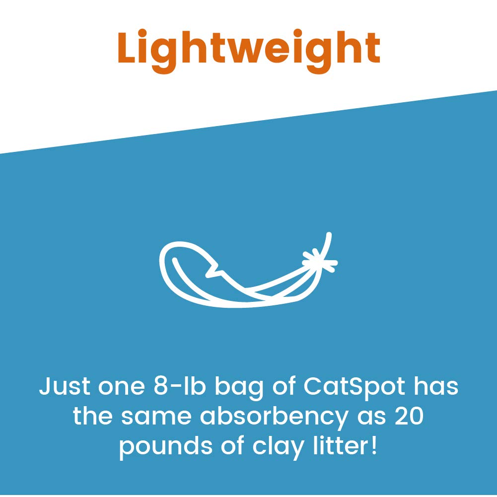 CatSpot Litter: Coconut Cat Litter, Biodegradable, All-Natural, Lightweight & Dust-Free (Clumping, 3 Bags)