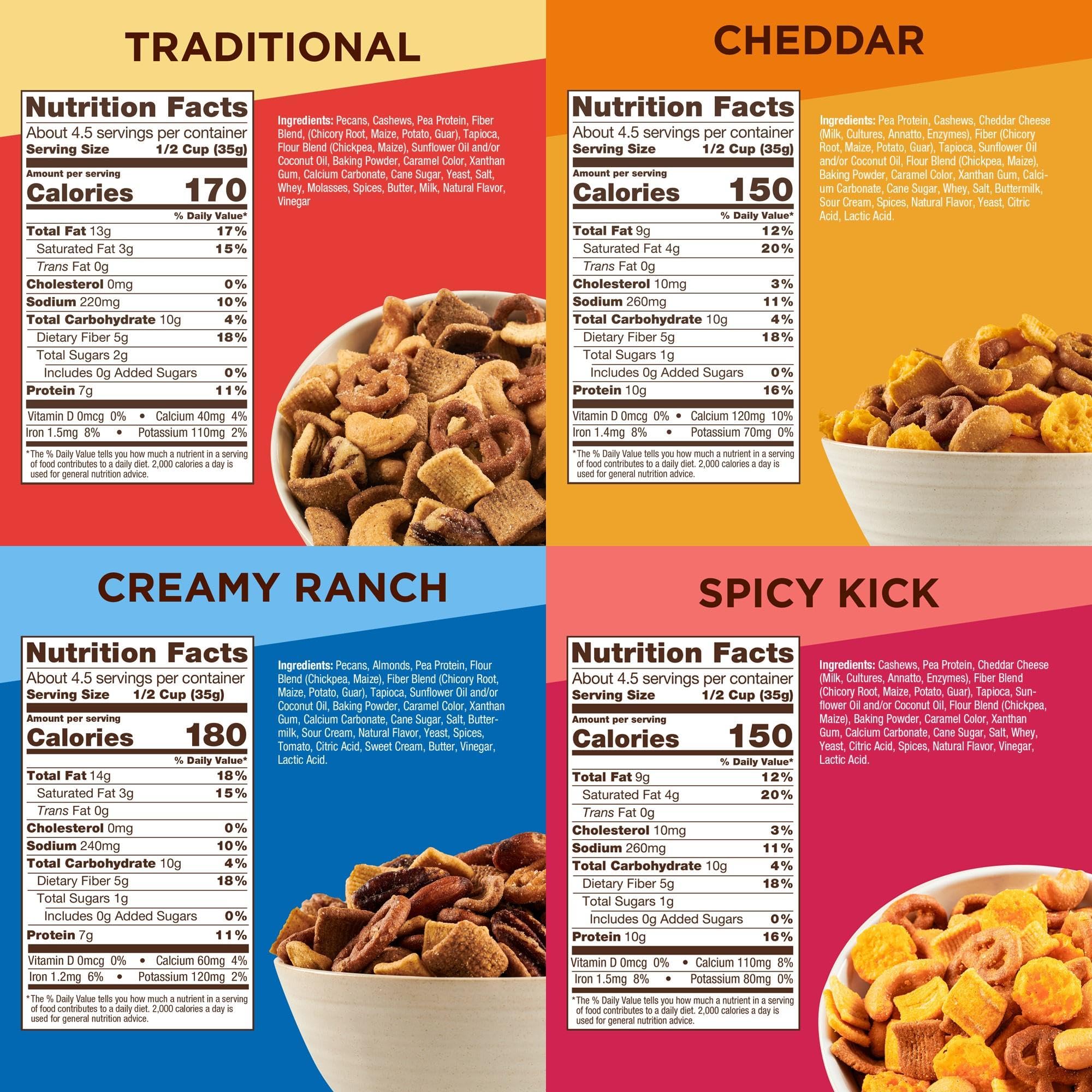 Catalina Crunch Mix Protein Snack Mix Variety Pack | Keto Friendly, Low Carb, Keto Snacks, Pack of 6