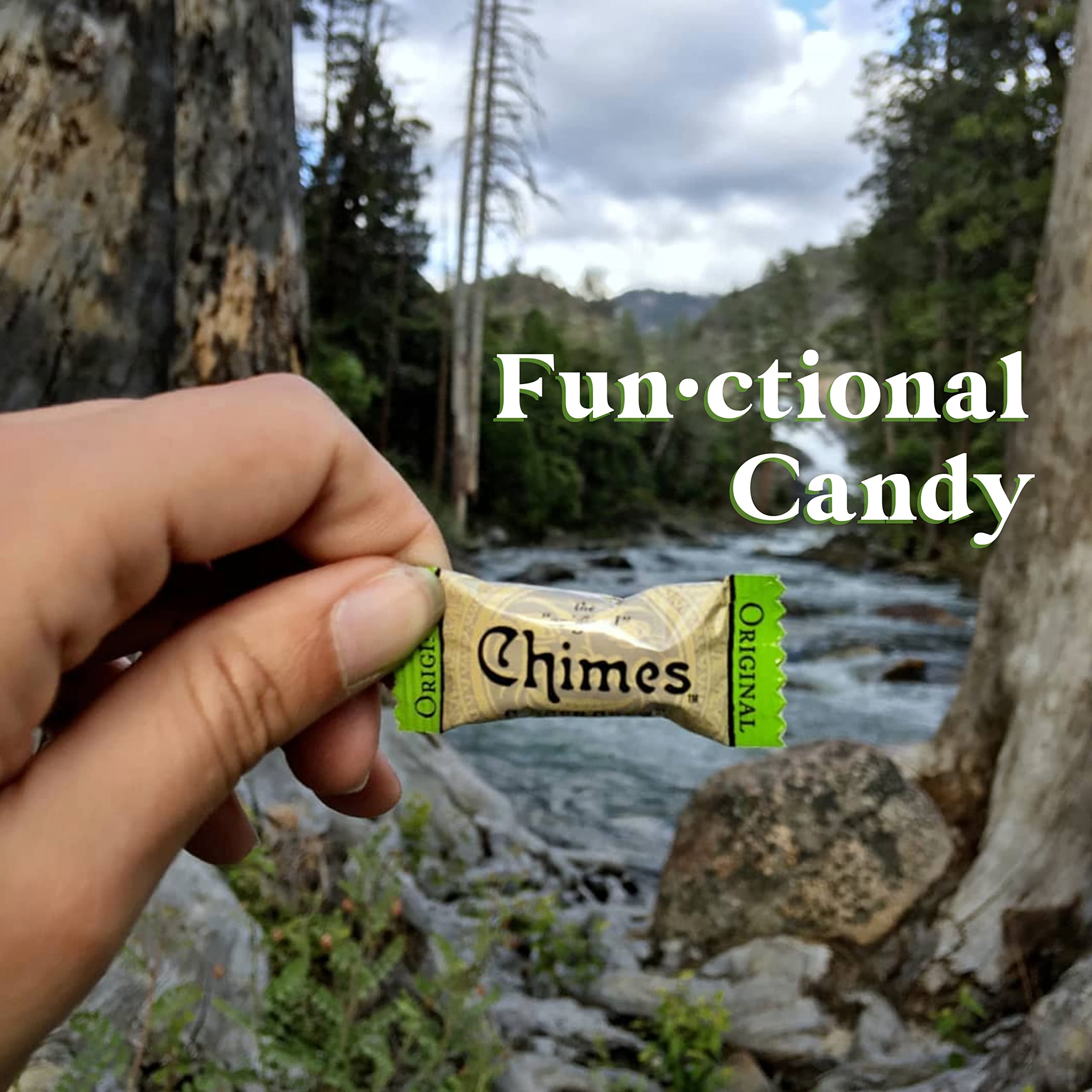 CHIMES ORIGINAL Ginger Chews (1-Pound 1 LB BAG) Premium Natural Chewy Ginger Candy β 16 OZ Individually Wrapped Ginger Chew Candy