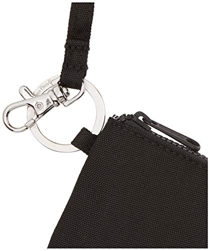 Vera Bradley Women's Recycled Lighten Up Reactive Zip ID Case and Lanyard Combo, Black, One Size