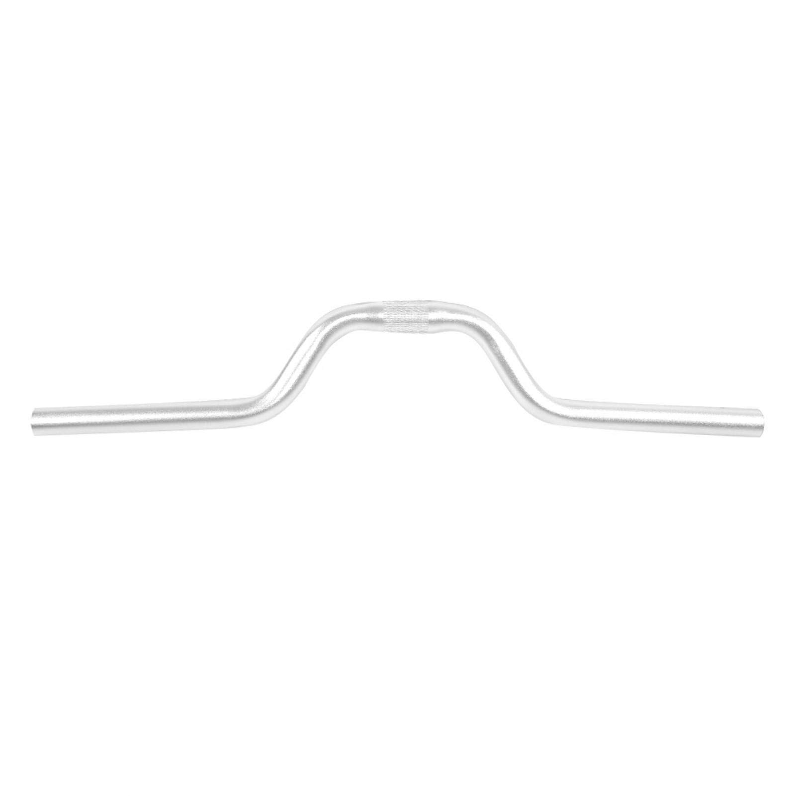 Bicycle Handlebar, Aluminum Alloy Swallow Shaped Handlebar 25.4mm*520mm Riser Handlebar for Mountain Road Bikes( Silver)