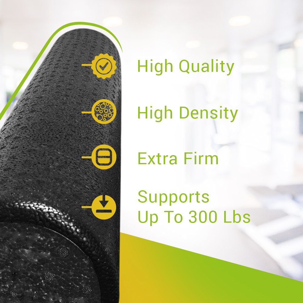 BodyHealt High Density Foam Roller - Half Foam Roller, Foam Roller for Pysical Therapy & Exercise. Density Foam Roller, Foam Rollers for Muscles Deep Tissue. Foam Roller, Half Round Foam Roller - 6X12