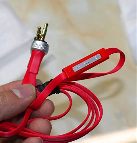 Sqrmekoko Replacement Audio Remote Mic Volume Control Aux Cable Wire Cord for Sony MDR-X10 MDR-XB920 MDR-X910 Headphones Red