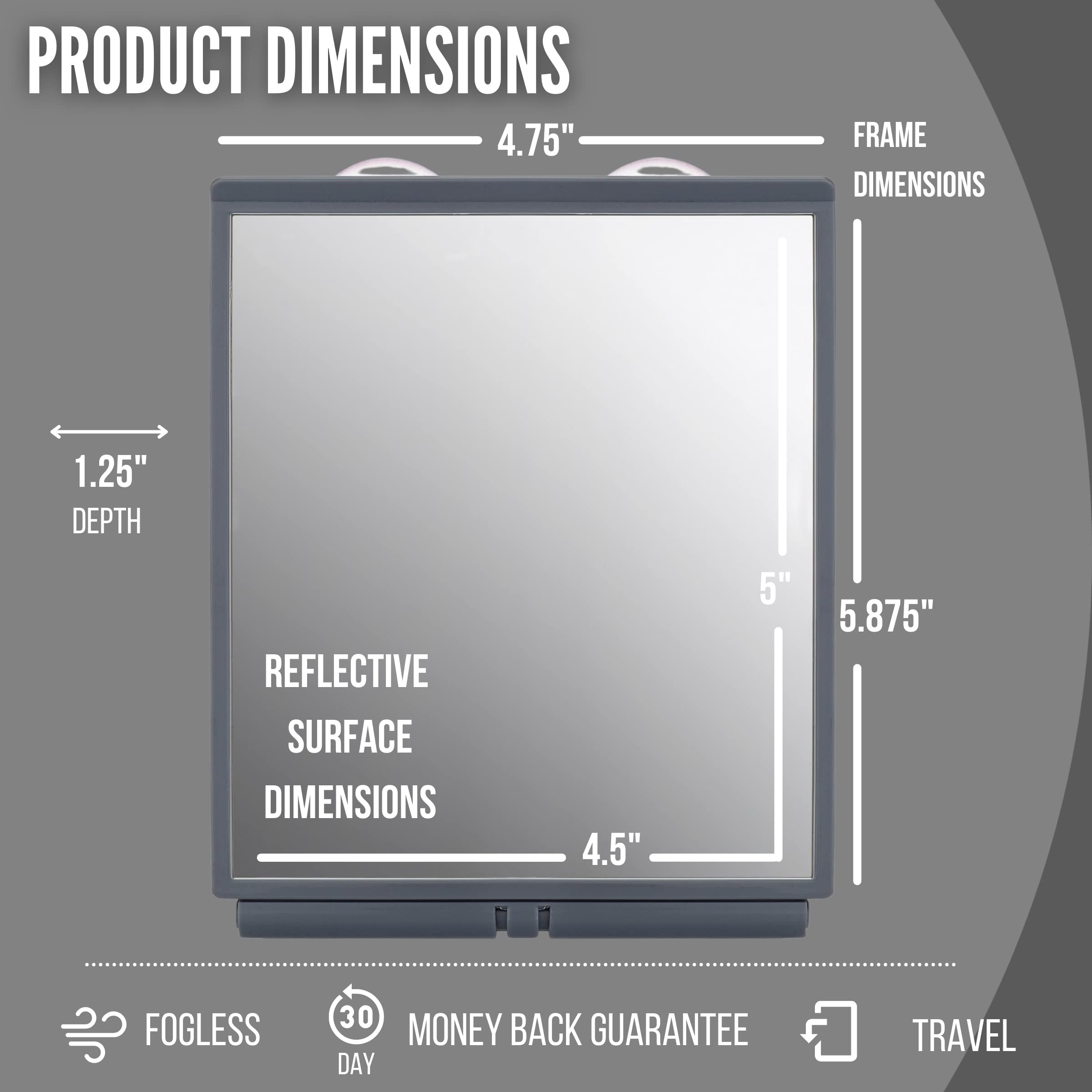 ToiletTree Products Fogless Shower Bathroom Mirror with Squeegee and Travel Bag