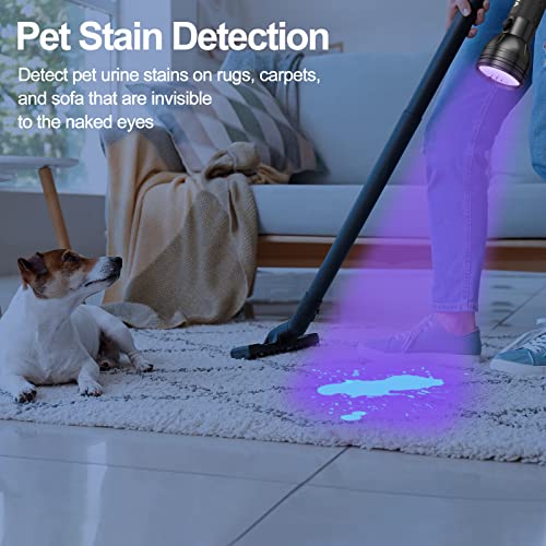 Vansky UV Flashlight Black Light, 51 LED Blacklight Pet Urine Detector for Dog/Cat Urine, Dry Stains, Bed Bug, Matching with Pet Odor Eliminator