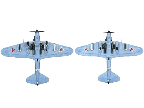 Ilyushin IL-2M3 Sturmovik Aircraft #100 Green Camouflage Piloted by Vasily Emelyanenko Soviet Air Force 1/72 Diecast Model Airplane by Legion LEG-14629LB