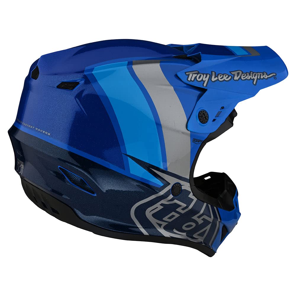 Troy Lee Designs GP Anarchy Adult Offroad Motocross Dirt Bike ATV Powersports Racing Full Face Helmets Lightweight Ventilated Youth GP Helmet; NOVA Blue MD