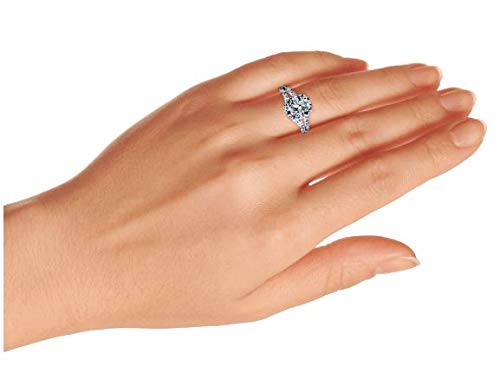 Bling Jewelry 925 Silver 2 Carat Cushion Cut Canary CZ Engagement Ring ,7