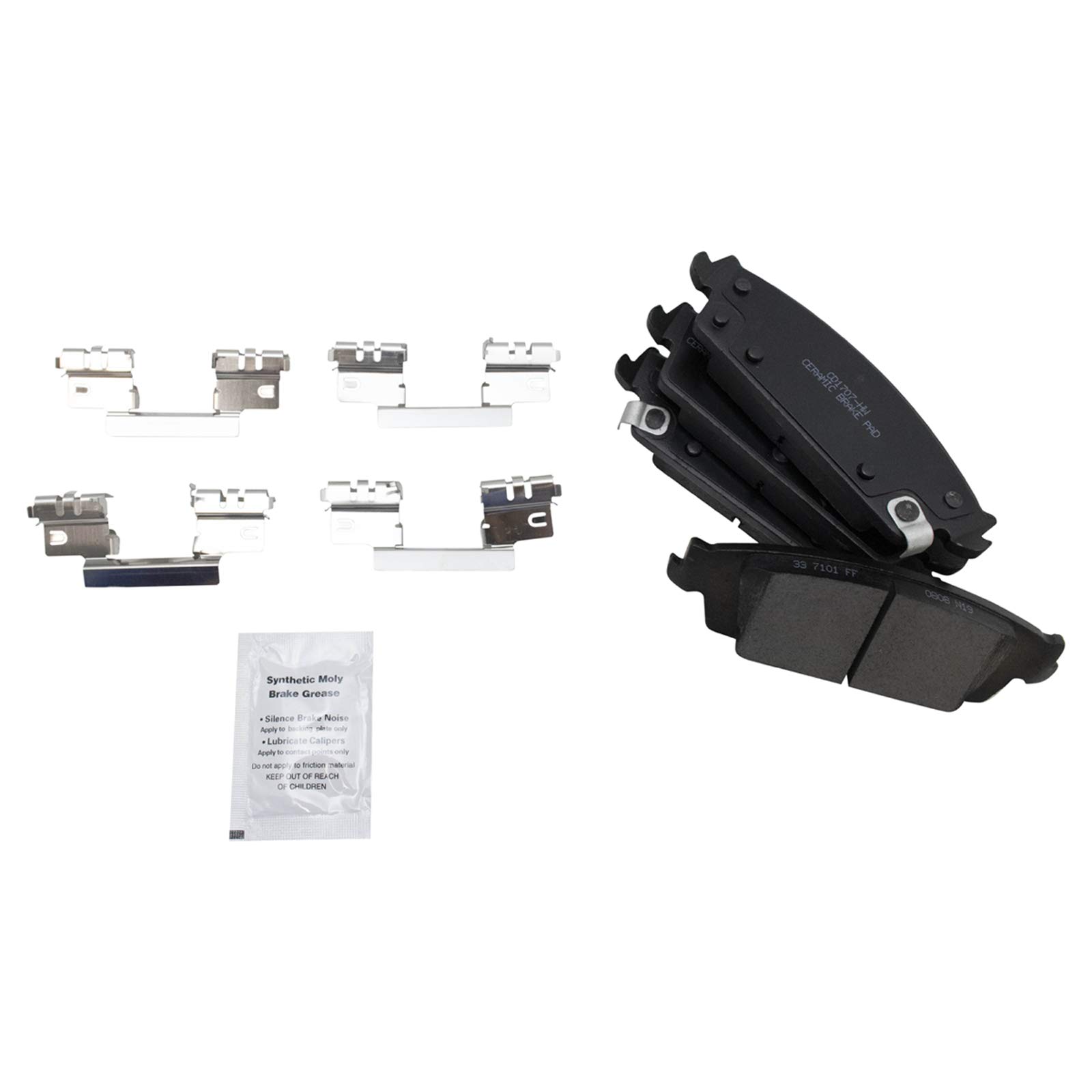 TRQ Front & Rear Brake Pad & Rotor Kit Premium G-Coated Performance Ceramic Slotted X Drilled Compatible with 15-20 Cadillac 14-20 Chevrolet GMC