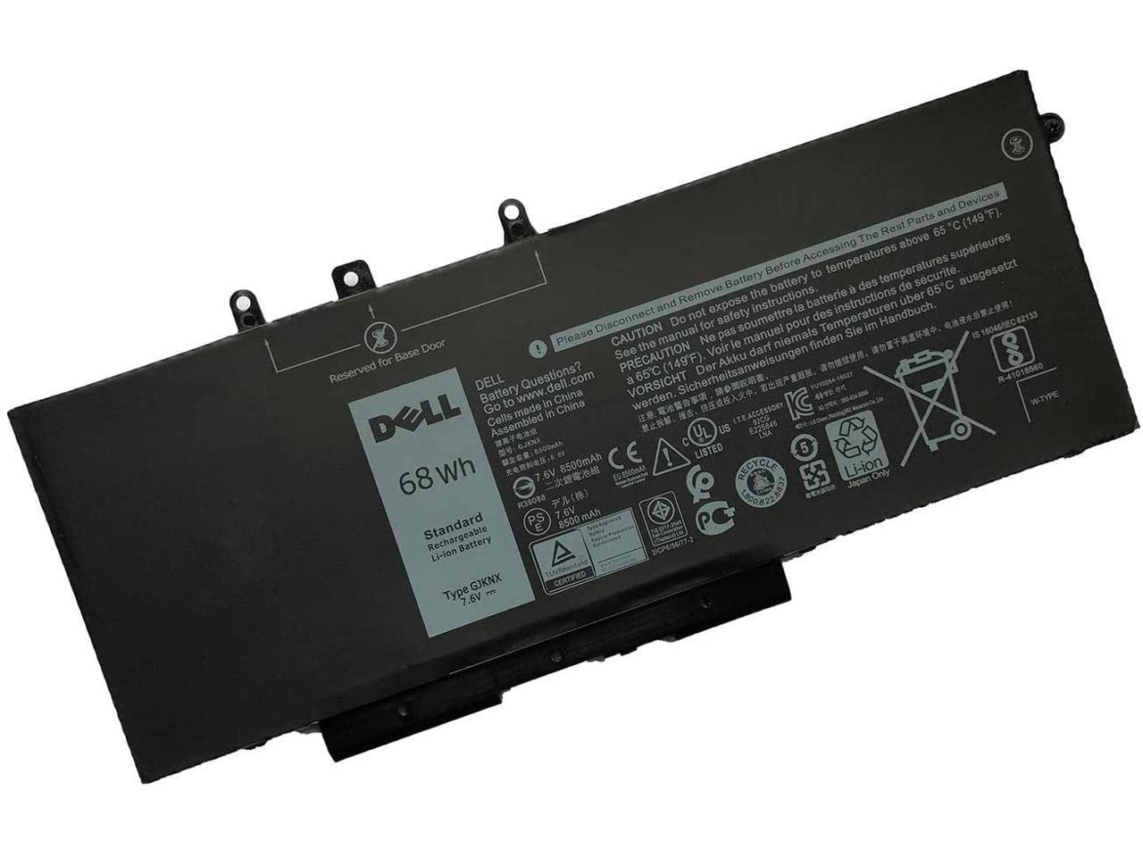 ccxlevel DELL GJKNX 7.6V 68Wh 4-Cell Notebook Battery for Latitude Latitude 5280 5290 5480 5490 5491 5495 5580 5590 5591, DELL Precision 3520 Precision 3530 Laptop