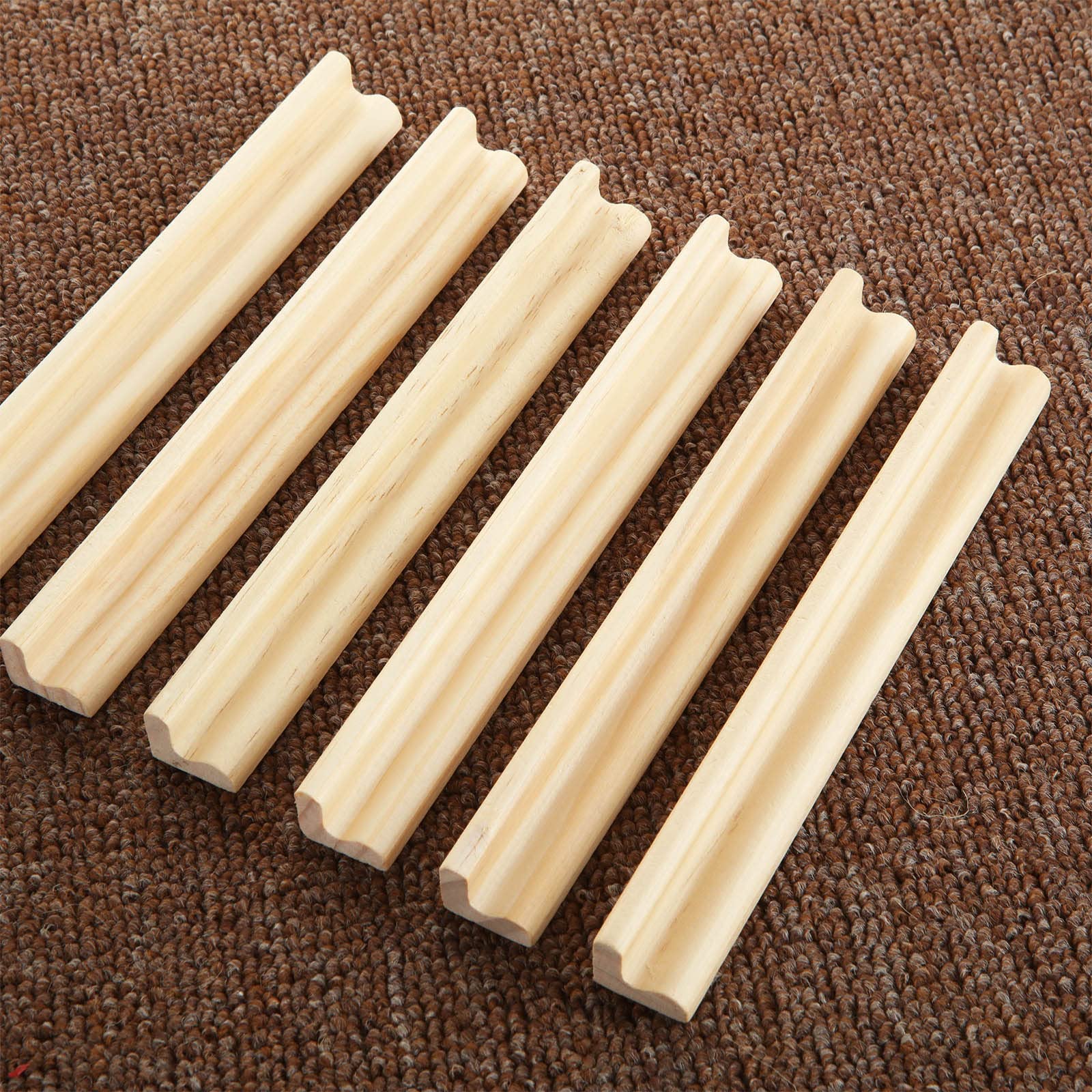 RHBLME 20 Pack Wooden Scrabble Tile Holders, Letter Replacement Racks Word Tray for Crafts, Game Stands, Mexican Train, Mahjong, and More