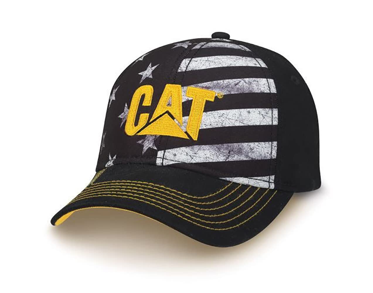 Caterpillar Equipment Navy Blue & Yellow Sublimated Stars & Stripes Flag Hat/Cap