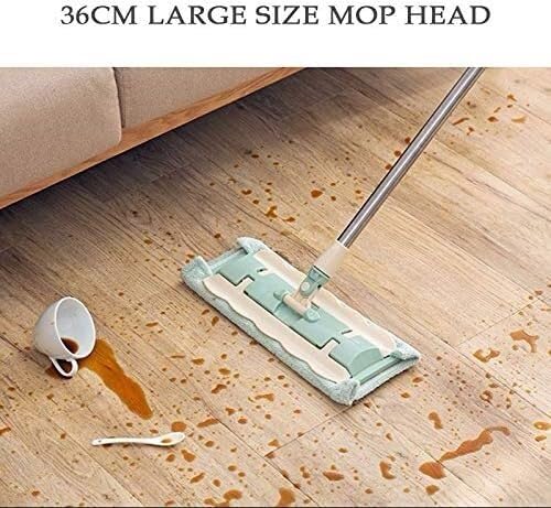Mop and Bucket Sets, Flat Mop Floor Telescopic with Large Microfiber Pads Spin Mop 360 Degree Handle Home Windows Kitchen Floor Cleaner Wood Tile 360 Degree Spin Mop,