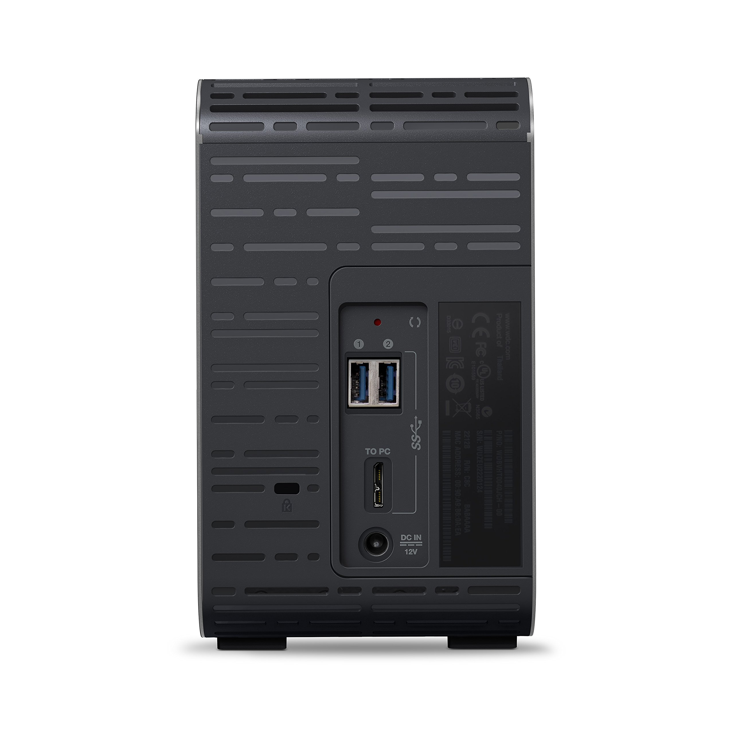 WD 4TB My Book Duo Desktop RAID External Hard Drive - USB 3.0 - WDBLWE0040JCH-NESN,Charcoal Gray