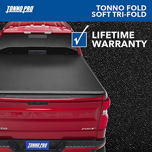 Tonno Pro Tonno Fold, Soft Folding Truck Bed Tonneau Cover | 42-109 | Fits 2014 - 2018, 2019 Ltd/Lgcy Chevy/GMC Silverado/Sierra 1500 5' 9" Bed (69.3"), Black