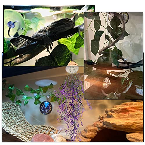 MUYG Bearded Dragon Leash Harness,Lizard Adjustable Soft Leather Leash with Bat Wings Lizards Tank Accessories Reptile Hammock Flexible Jungle Climbing Vines Decorations for Chameleon Gecko (3 Pcs)