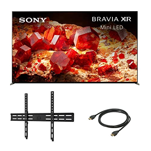 Sony BRAVIA XR 85” Class X93L Mini LED 4K HDR TV - XR85X93L (2023 Model) Bundle with Thin-Profile Wall Mount and 12' 4K HDMI (3 Items)