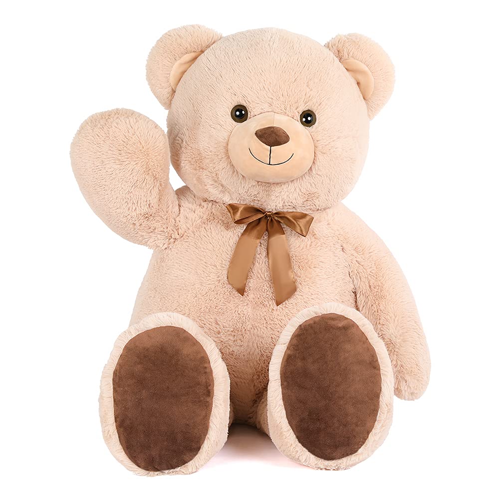 Tezituor Giant Teddy Bear Big Stuffed Animal Stuffed Bear Soft Plush Teddy Bear 41'' Large Bears for Kids on Baby Shower, Valentine's Day, Christmas, Birthday