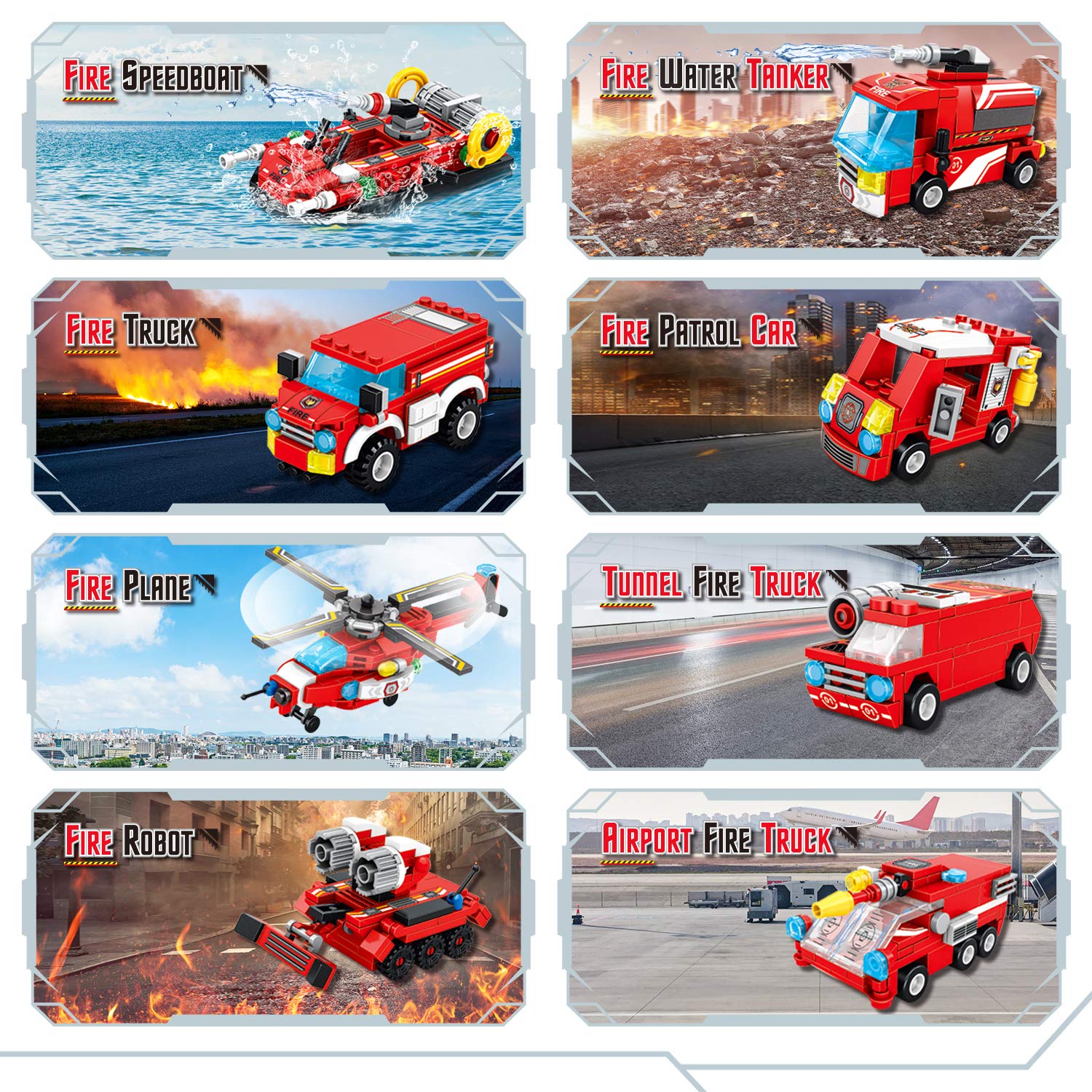 Robot Building Toys for Boys Age 6 7 8 9 10+ Year Old, 836 PCS Creative Construction Truck Blocks Toys, 35 in 1 STEM Educational Building Bricks City Fire Rescue Vehicles Kit Gift for Kids