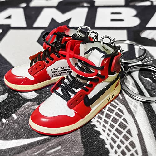 IMPORTUNK 1 pair ONLY Sneaker Keychain Jordan Retro 1 shoes Bulls star for mens and women Jordan's