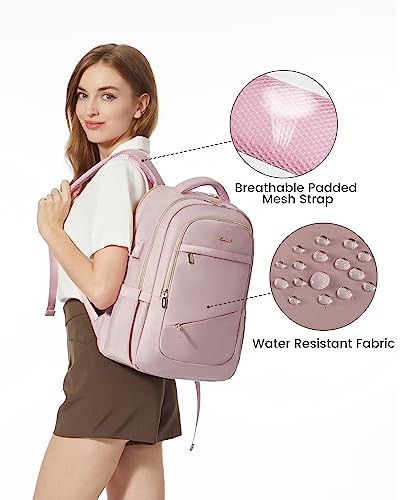 LOVEVOOK Laptop Backpack for Women, Slim Business Laptops Bag with Separate Computer Compartment Stylish Daypack for College Work Travel, Fits 15.6" Laptop