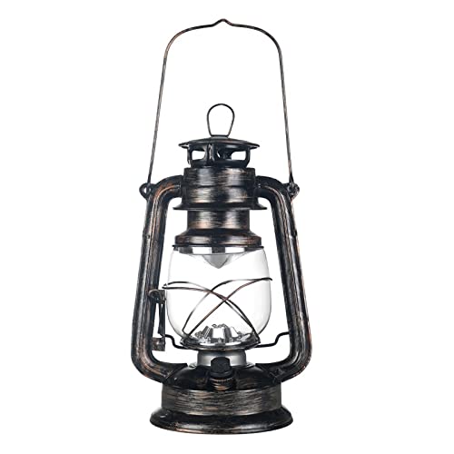 Vintage Storm Lantern Lights Lamp Lantern Retro LED Dimming Kerosene Lamps Portable Battery Lamp Table Lanterns for Home,Garden,Camping 7.8in