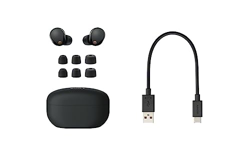 Sony WF-1000XM5 The Best Truly Wireless Bluetooth Noise Canceling Earbuds Headphones with Alexa Built in, Black