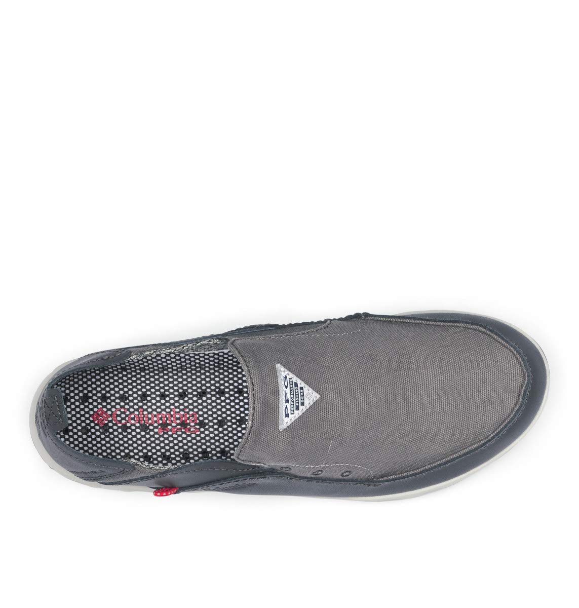 Columbia Men's Bahama Vent PFG Boat Shoe, Waterproof & Breathable, 11 Regular US, titanium mhw, bright red