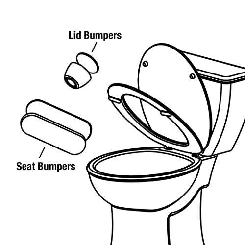 Danco 10062 Universal Bumper, for Use with Toilet Seats, Rubber, 1 Pack, White