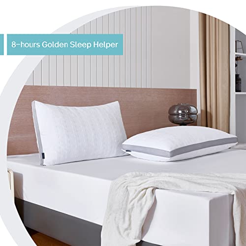 Meoflaw Cooling Pillows Standard Size Set of 2,Shredded Memory Foam Bed Pillows for Sleeping,Standard Pillows for Back & Side Sleepers,Adjustable 2 Pillows Standard Size with Washable Cover