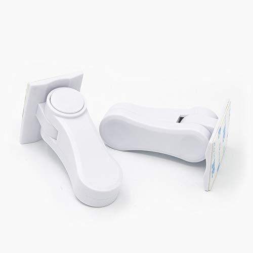 Child Proof Door Lever Lock (2 Pack), Baby Safety Door Handle Lock, Prevents Toddlers/pet from Opening Doors, Minimalist Design, Durable ABS with 3M Adhesive Backing, No Tools No Drilling Need