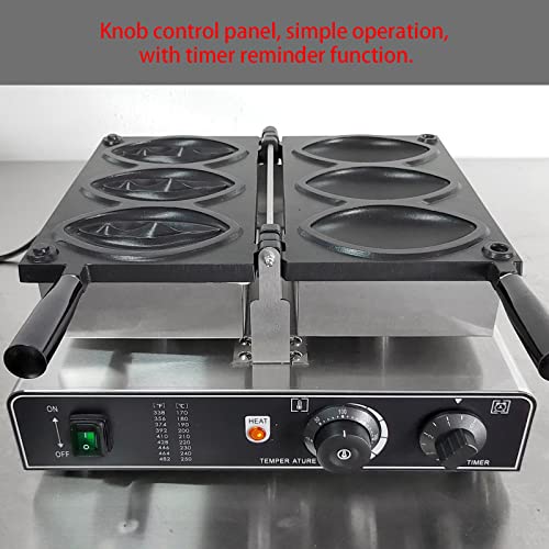 Mvckyi Commercial 3 PCS Abalone Shape Electric Waffle Maker with removable plates, Non Stick Vagina Waffle Machine Hot Dog Baker, Strange Shape Sausage Female Pussy Grill Waffle Baker for Party Snack Food