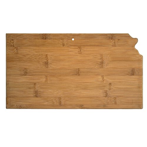 Totally Bamboo Kansas State Shaped Serving & Cutting Board, Natural Bamboo