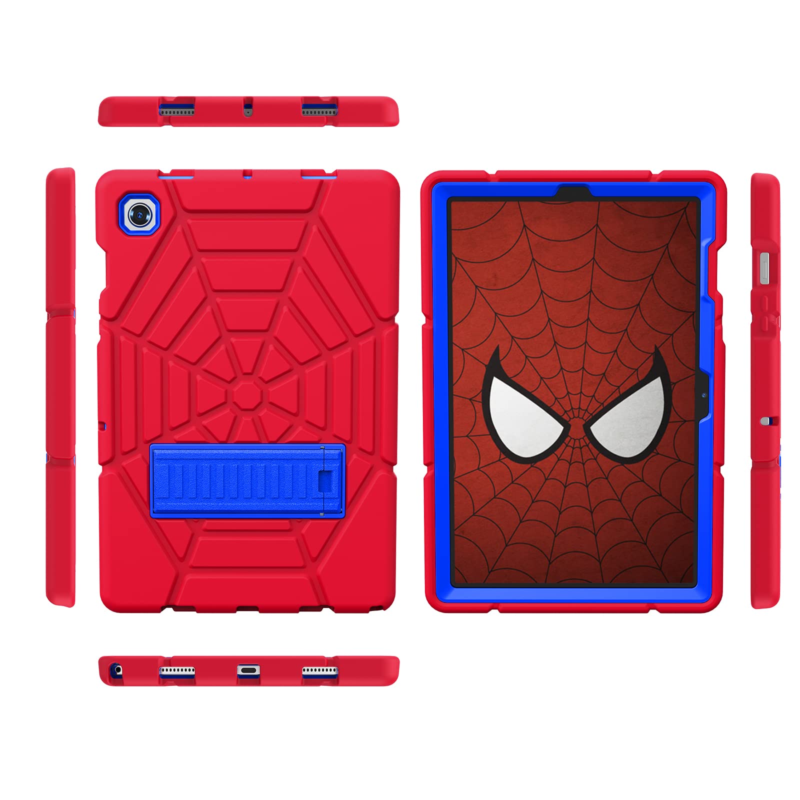 Grifobes Galaxy Tab A8 Case, for Samsung Galaxy Tab A8 Case 10.5 inch 2022 Shockproof Rugged Protective Cover with Stand for 10.5" Tablet SM-X200/X205/X207 for Kids Boys Children (Red+Blue)